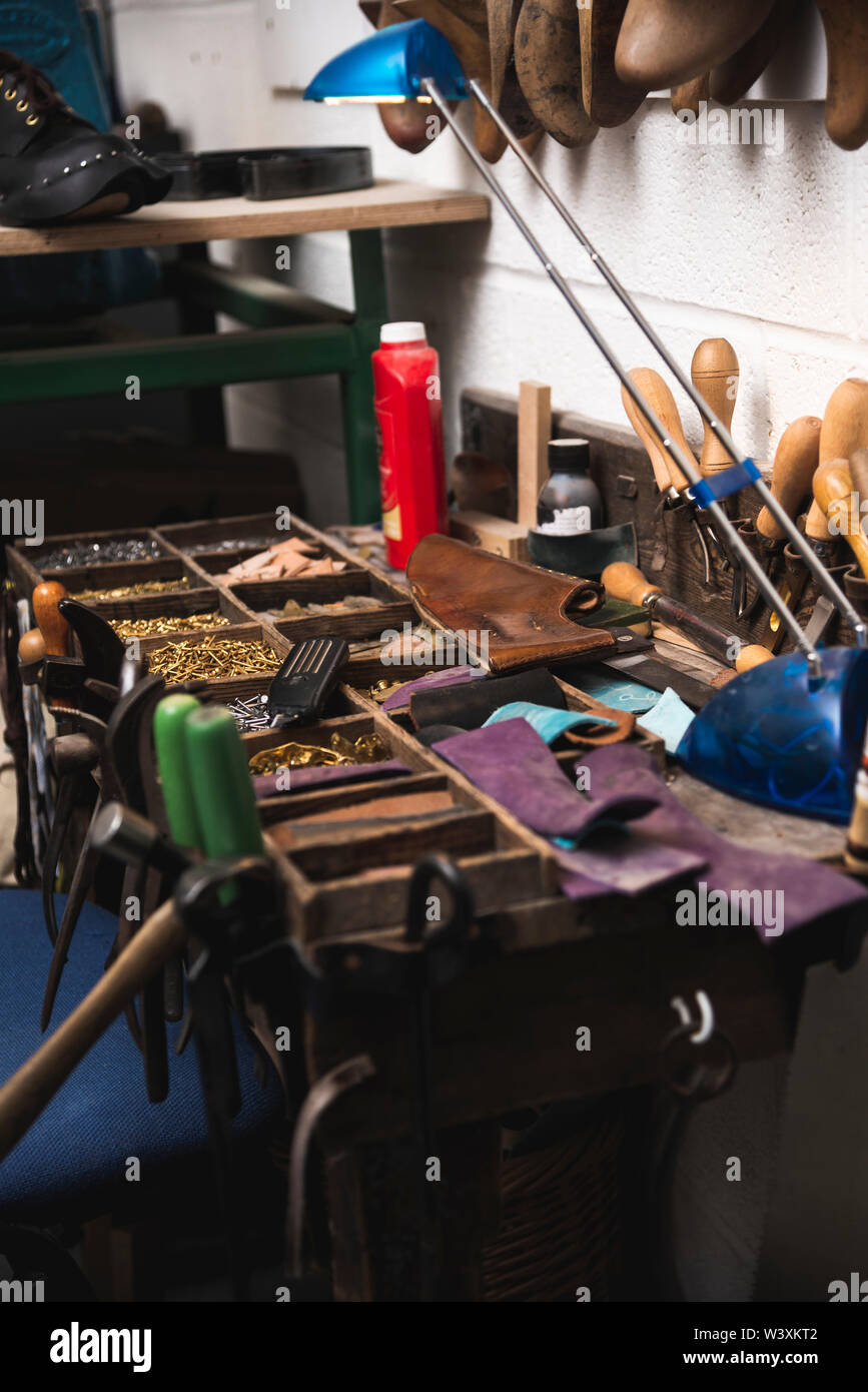 Clog makers workshop UK Stock Photo - Alamy