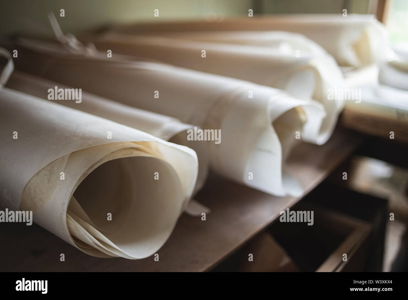 Parchment makers workshop UK Stock Photo - Alamy