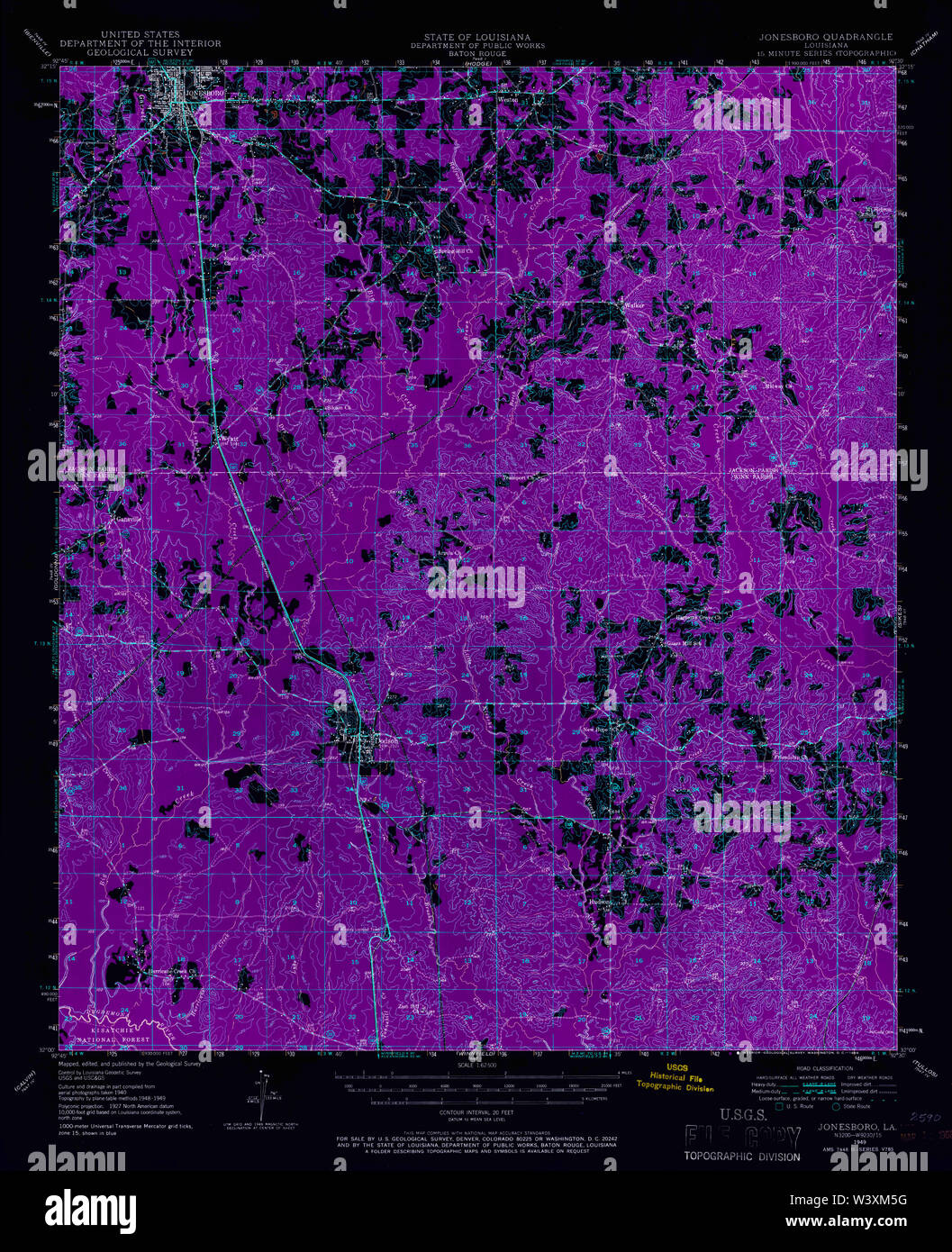 Jonesboro louisiana map hi-res stock photography and images - Alamy