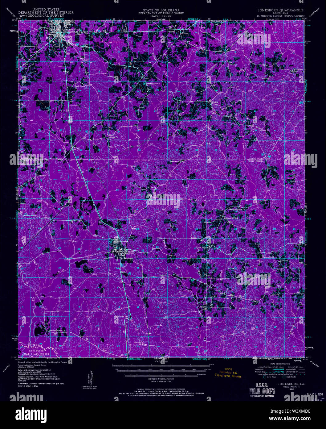 Jonesboro louisiana map hi-res stock photography and images - Alamy