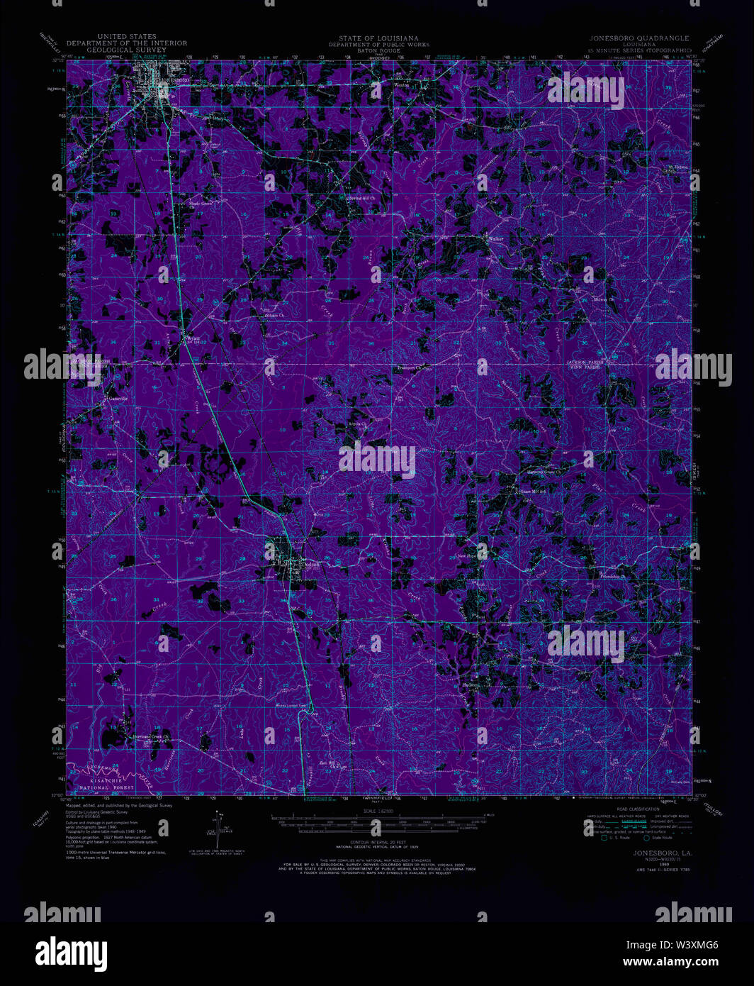 Jonesboro louisiana map hi-res stock photography and images - Alamy