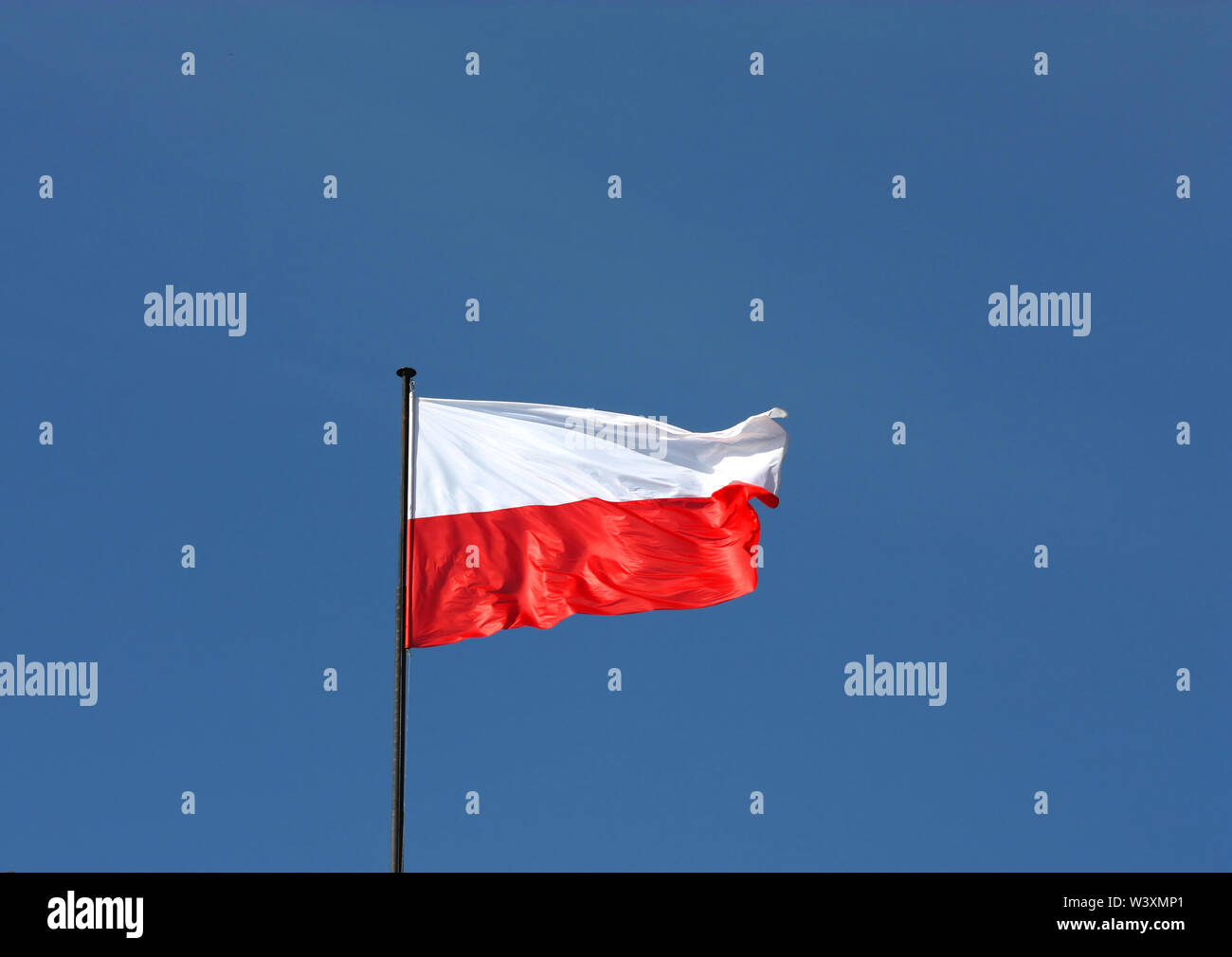 Polish flag blue sky hi-res stock photography and images - Alamy