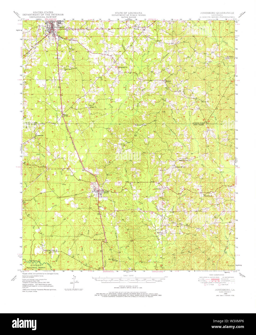 Jonesboro louisiana map hi-res stock photography and images - Alamy