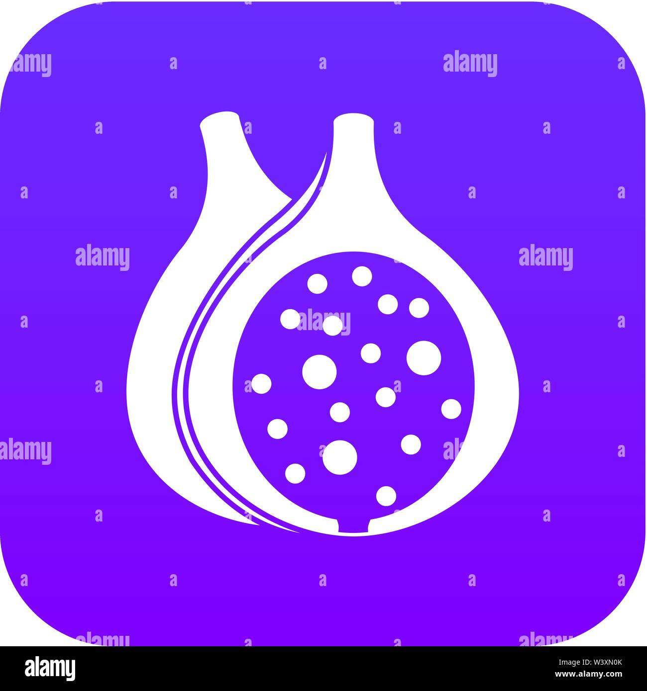 Fig fruit icon digital purple Stock Vector Image & Art - Alamy