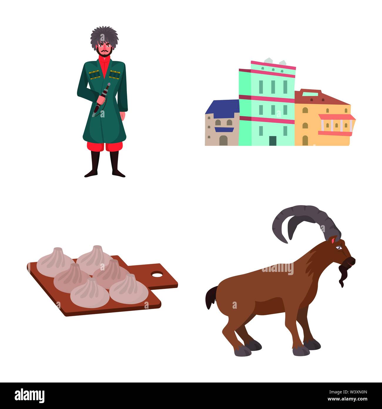 Vector design of Caucasus and traditions icon. Collection of Caucasus ...