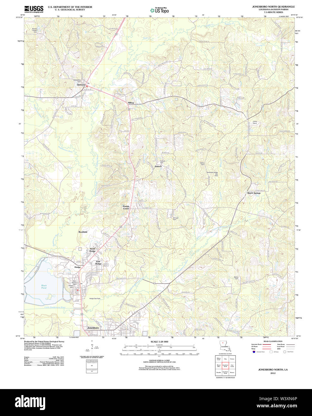 Jonesboro louisiana map hi-res stock photography and images - Alamy