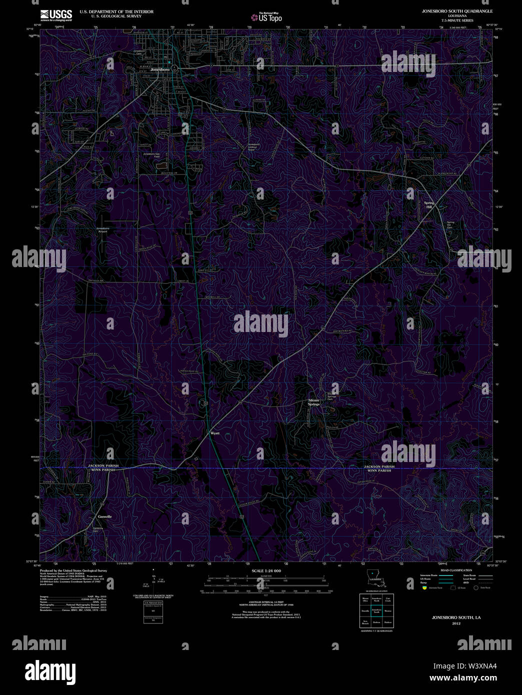 Jonesboro louisiana map hi-res stock photography and images - Alamy