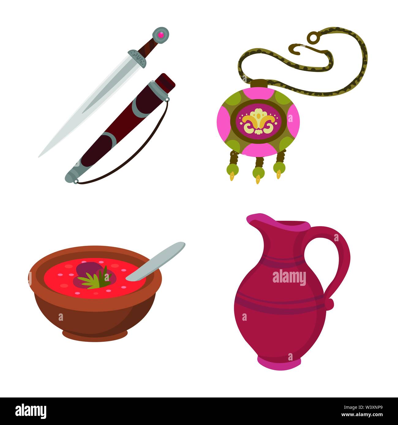 Isolated object of Caucasus and traditions logo. Collection of Caucasus ...