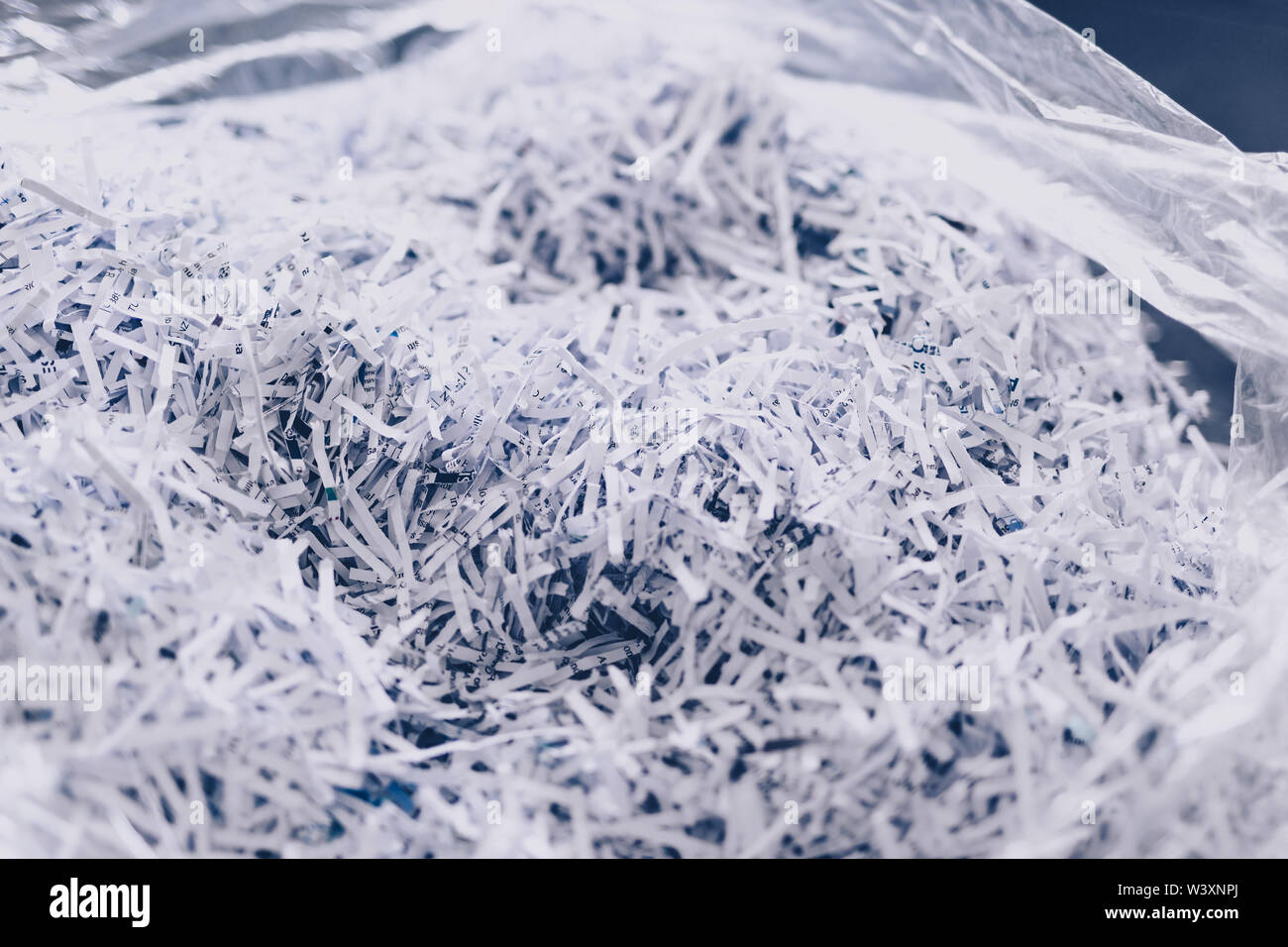 bag of shredded documents, close-up shot Stock Photo - Alamy