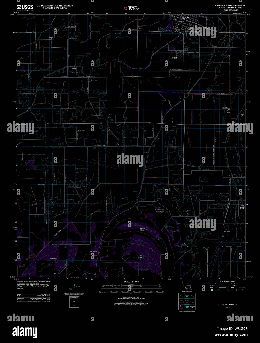 Kaplan louisiana map hi-res stock photography and images - Alamy