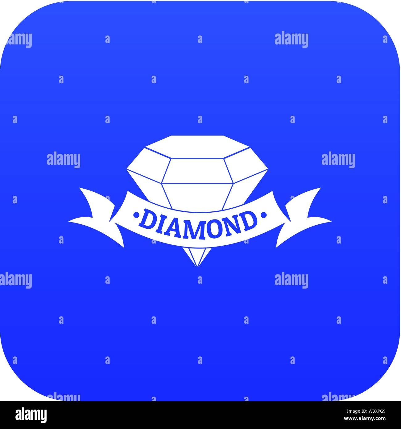 Diamond icon blue vector Stock Vector Image & Art - Alamy