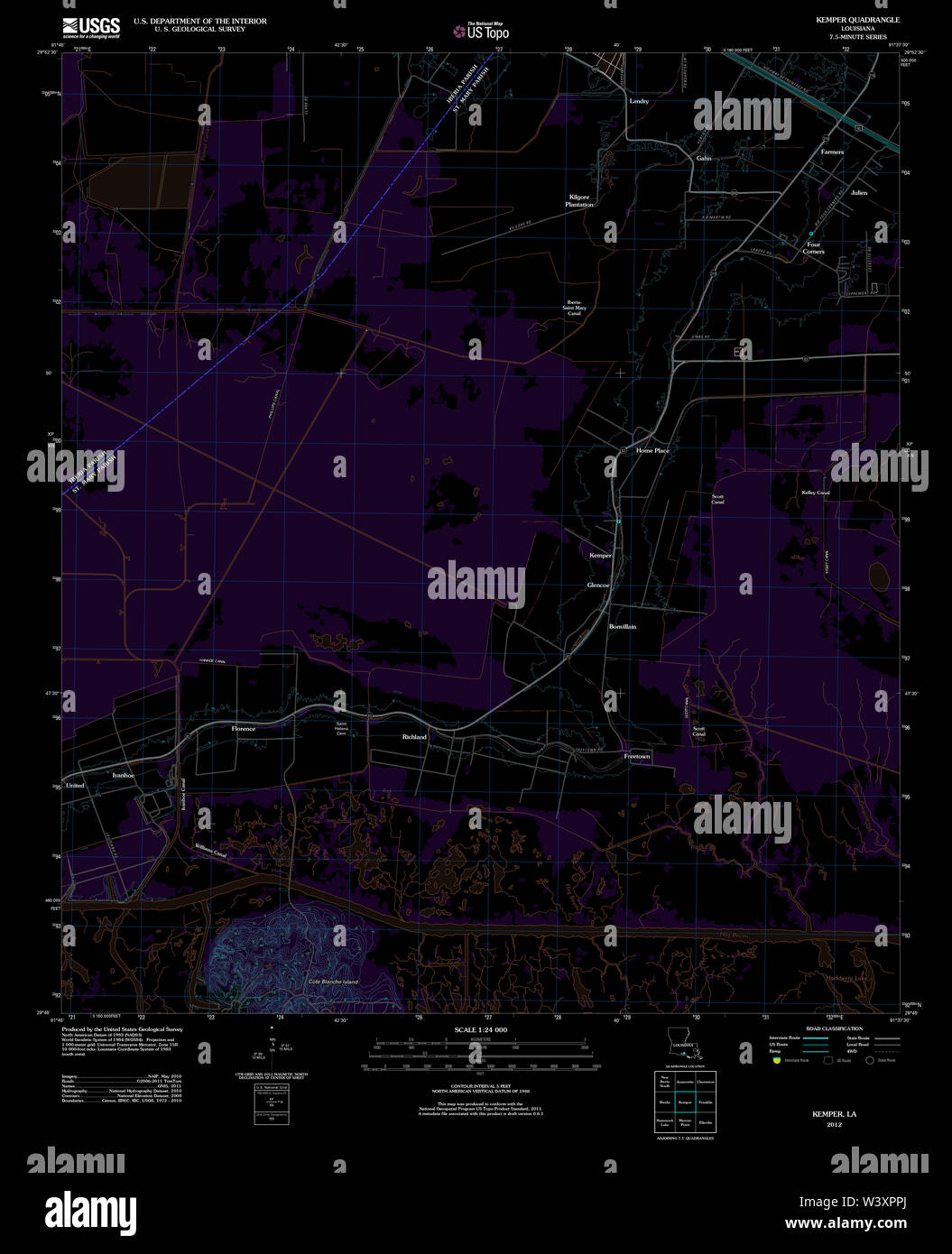 Kemper map hi-res stock photography and images - Alamy