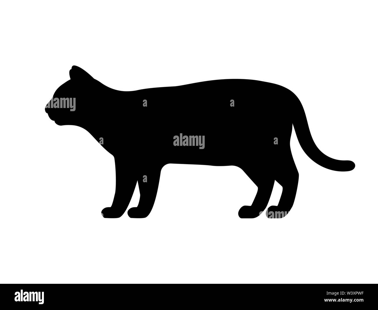 Cat profile side view standing Stock Vector Images - Alamy