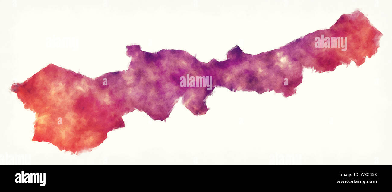 Dili municipality watercolor map of the East Timor Stock Photo - Alamy