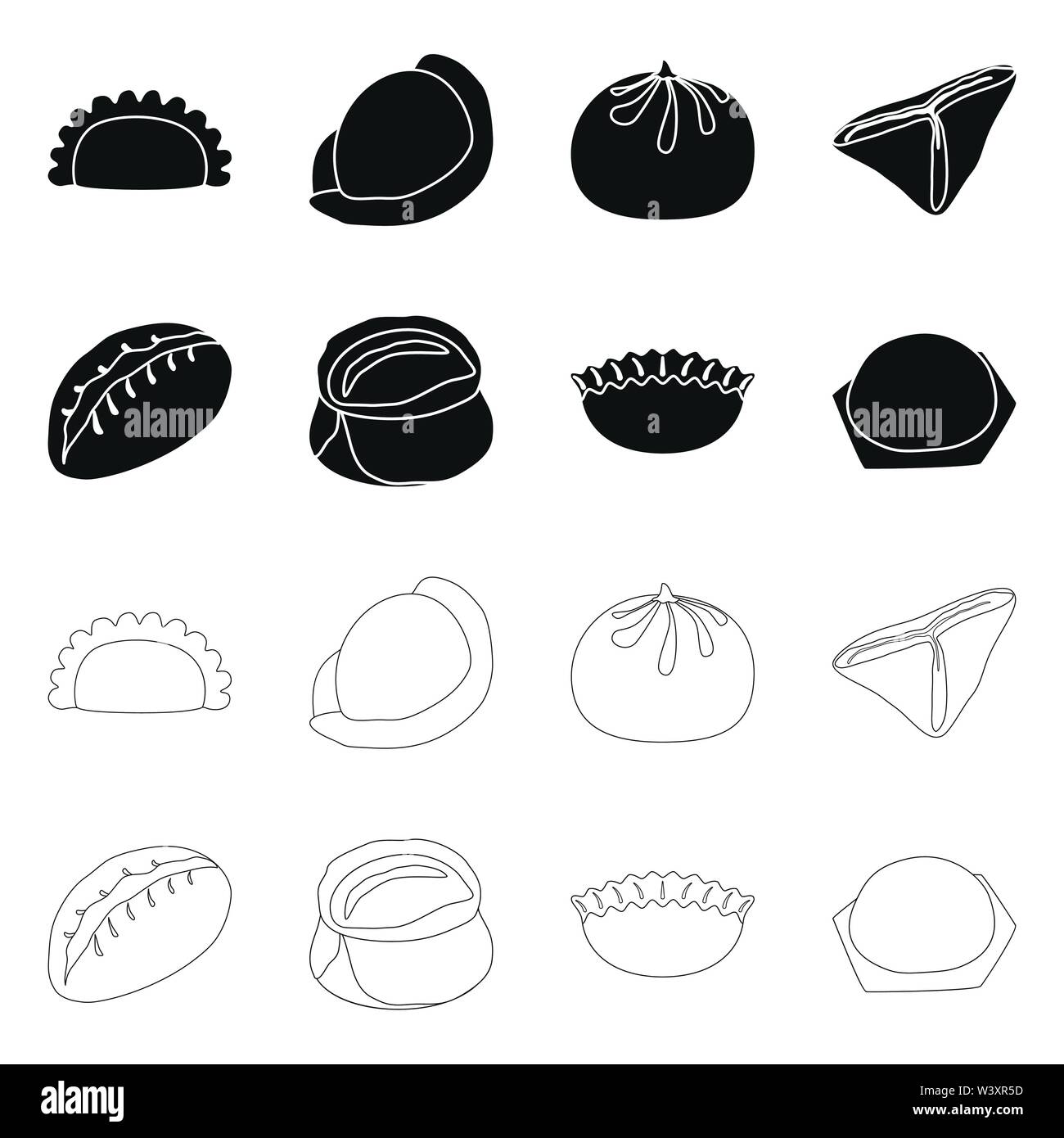 Vector design of products and cooking logo. Set of products and ...