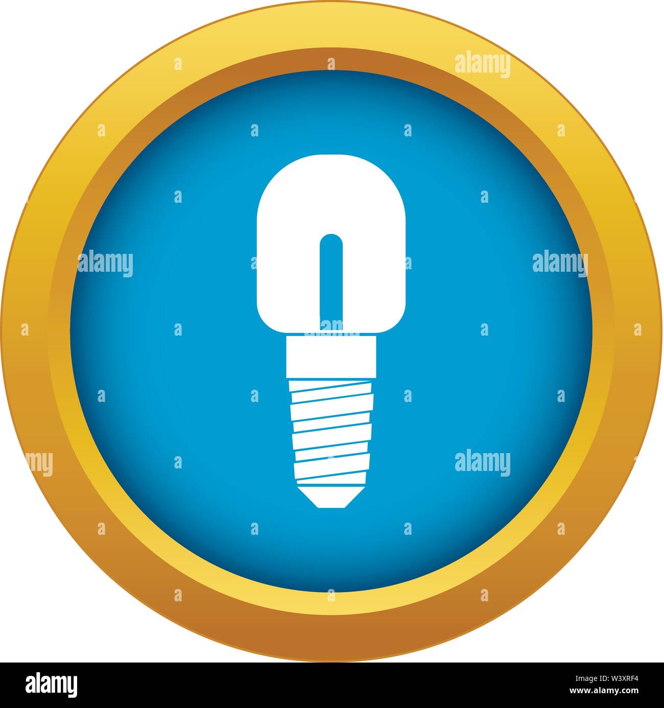 Light bulb icon blue vector isolated Stock Vector Image & Art - Alamy