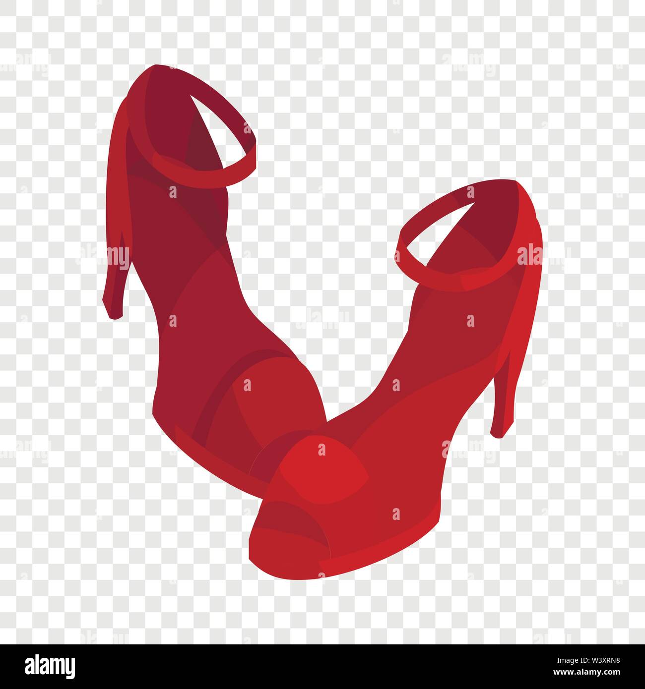 Pair of high heel red female shoes icon Stock Vector Image & Art - Alamy