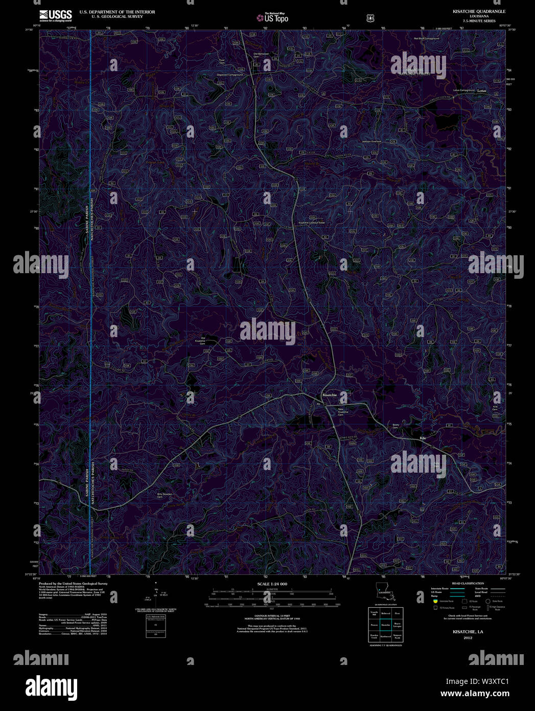 Map of kisatchie hi-res stock photography and images - Alamy