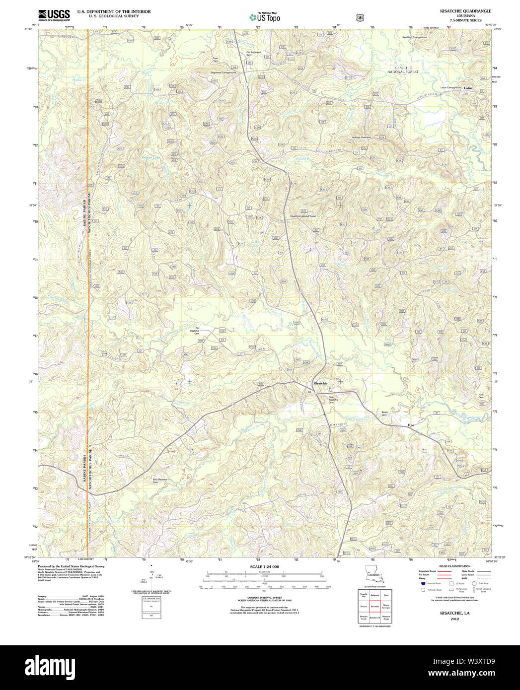 Map of kisatchie hi-res stock photography and images - Alamy