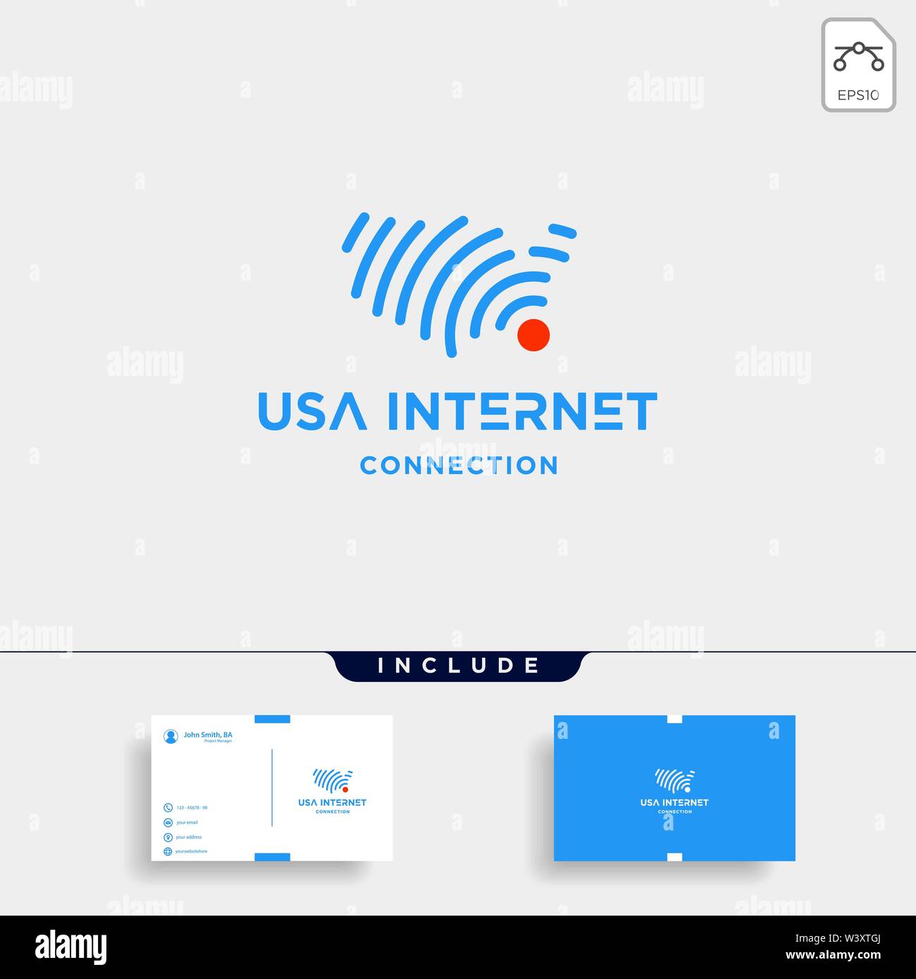 united states signal logo design vector internet symbol icon isolated ...