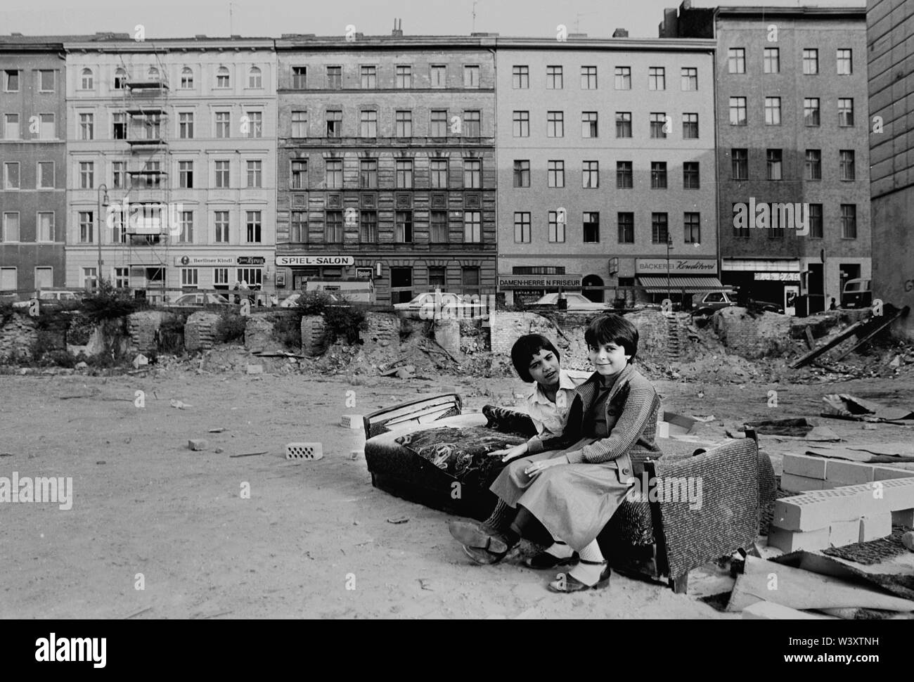 Building demolition views Black and White Stock Photos & Images - Alamy