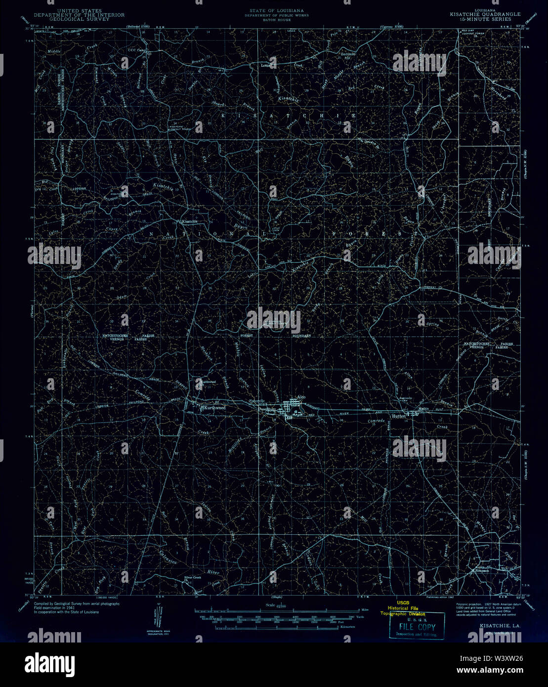 Map of kisatchie hi-res stock photography and images - Alamy