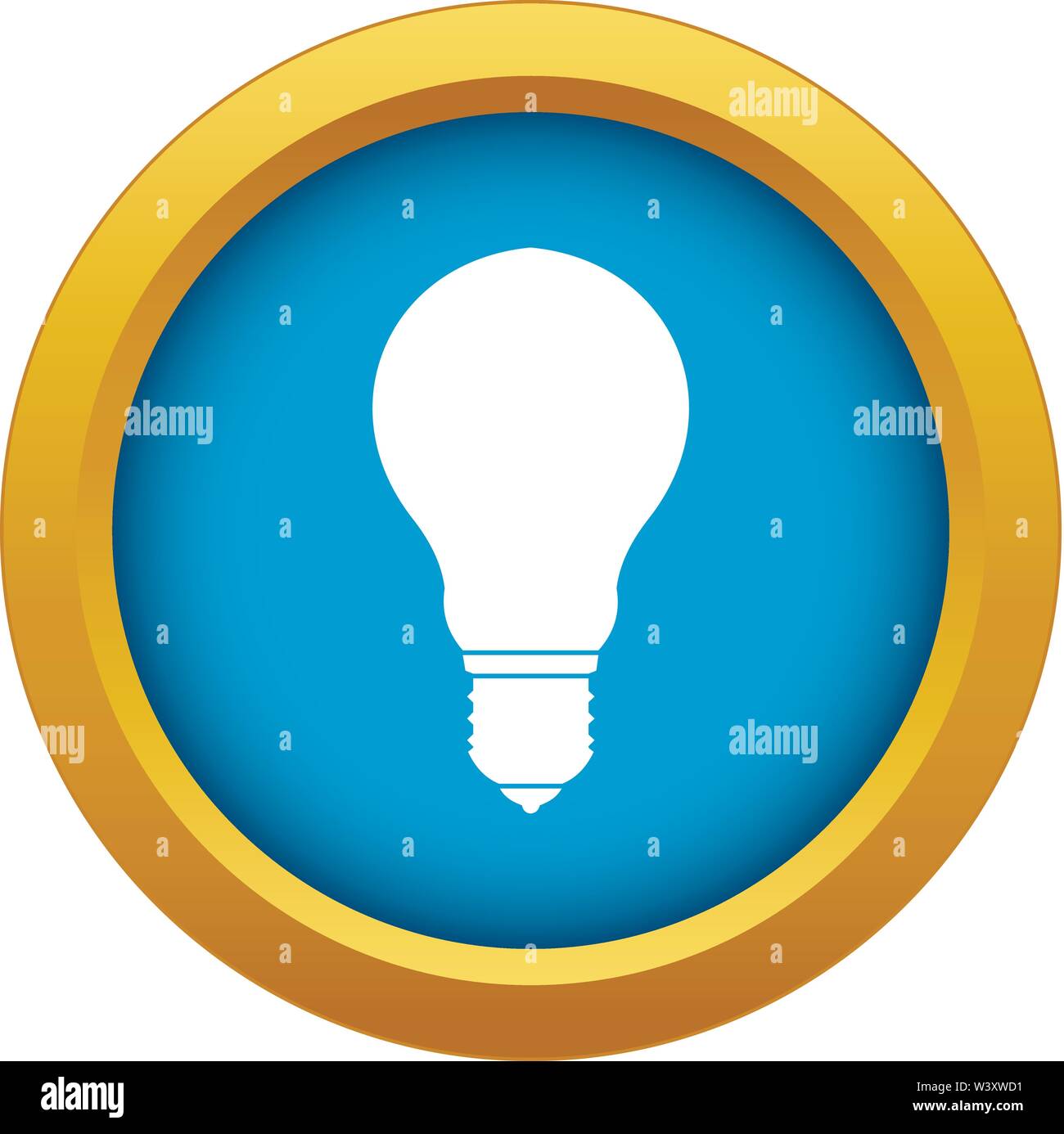 Light bulb icon blue vector isolated Stock Vector Image & Art - Alamy