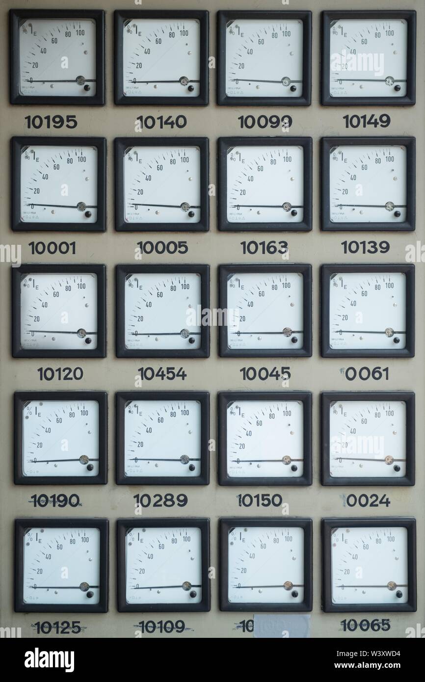 Dresden, Germany. 18th July, 2019. Detailed view of a control panel in ...