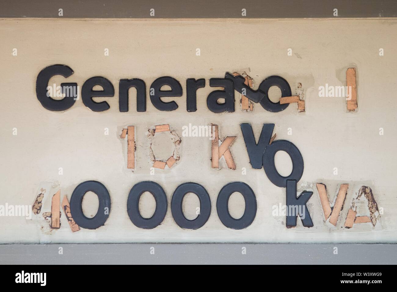 Dresden, Germany. 18th July, 2019. Letters are stuck to a control panel ...