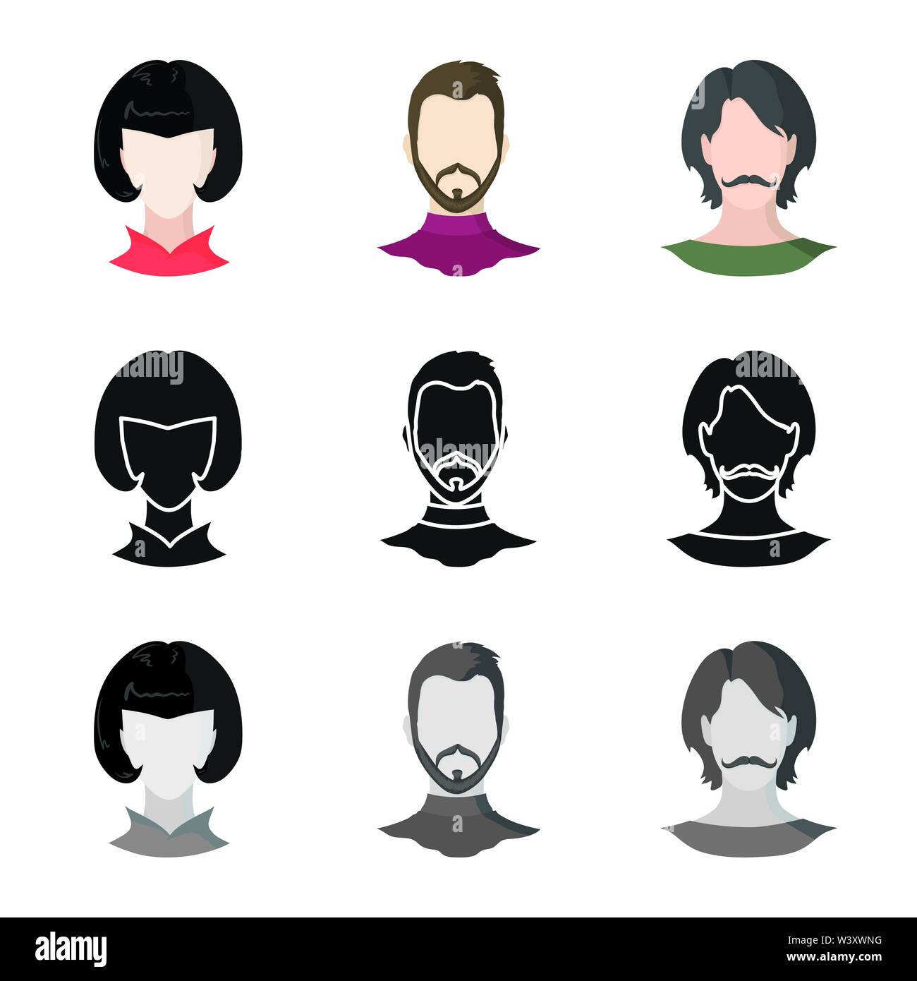 Vector illustration of professional and photo icon. Set of professional ...