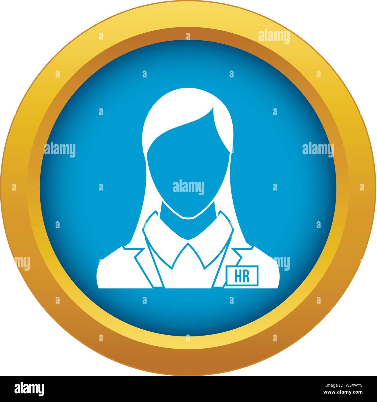 HR management icon blue vector isolated Stock Vector Image & Art - Alamy