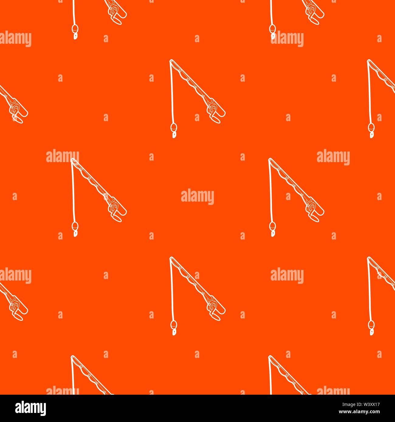 Fishing rod pattern vector orange Stock Vector Image & Art - Alamy
