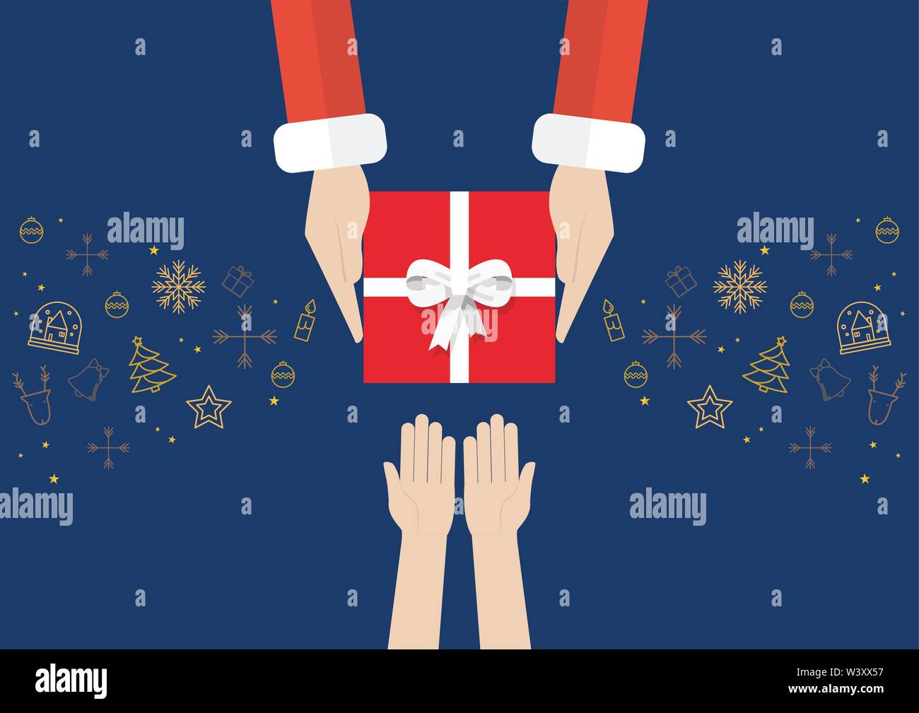 Hands holding candle Stock Vector Images - Alamy