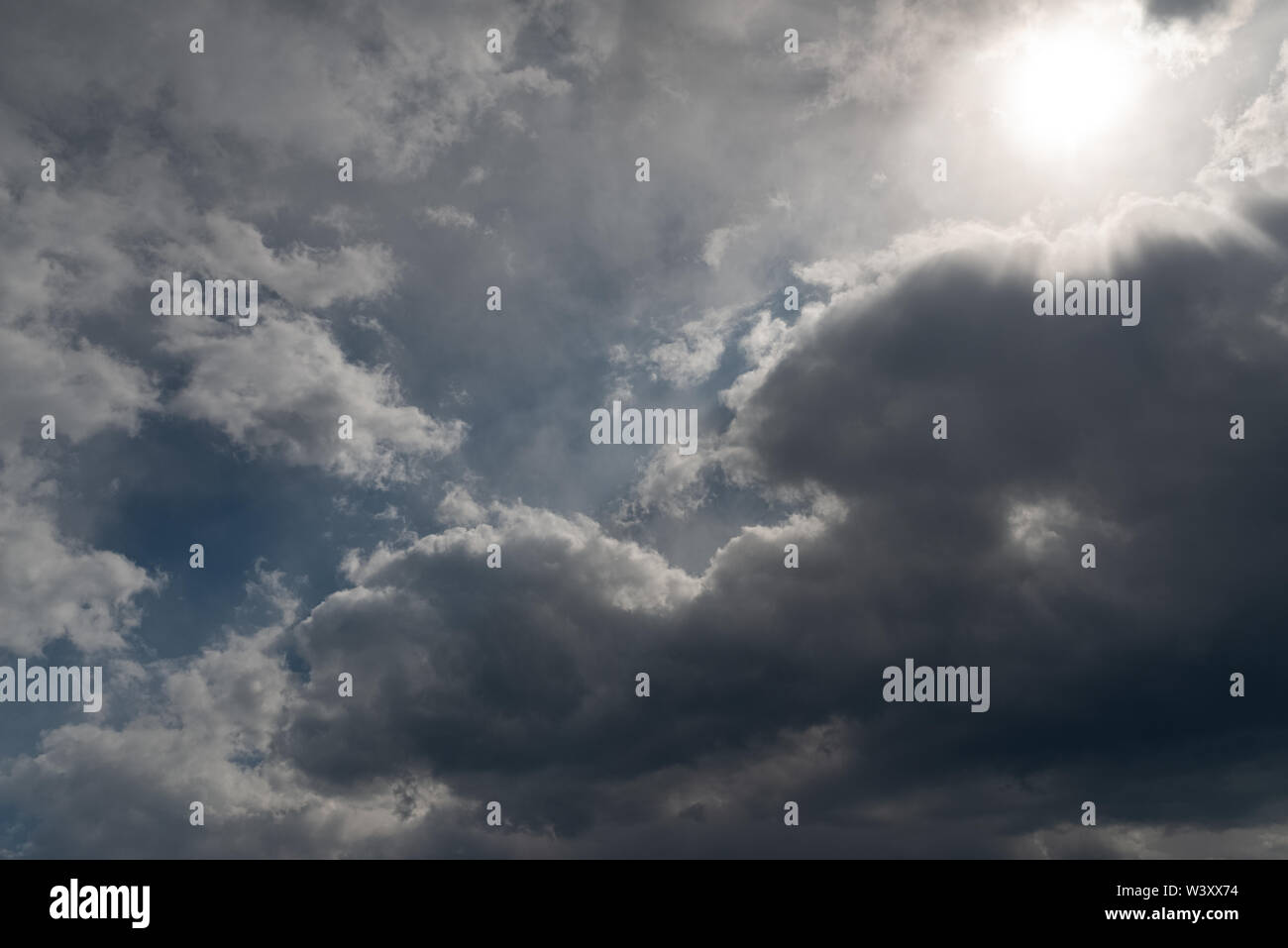 Beautiful dark rain clouds. Nature background Stock Photo - Alamy