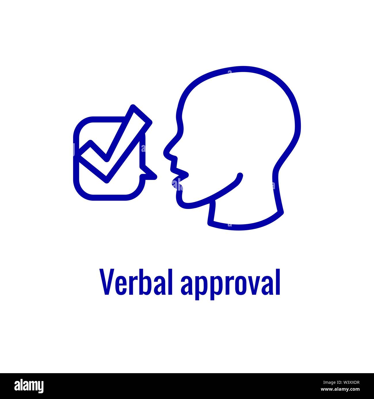 Approval & Signature Icon with approved imagery - to show someone's ...