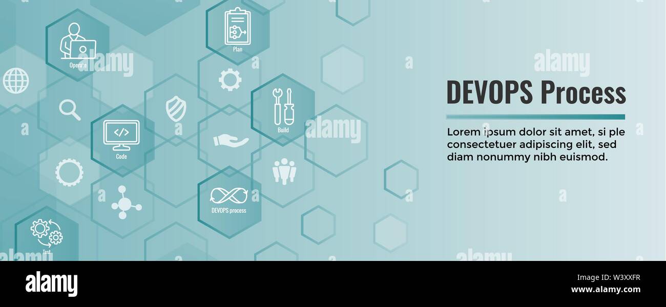 DevOps Icon Set w Dev Ops Web Header Banner Stock Vector Image & Art ...
