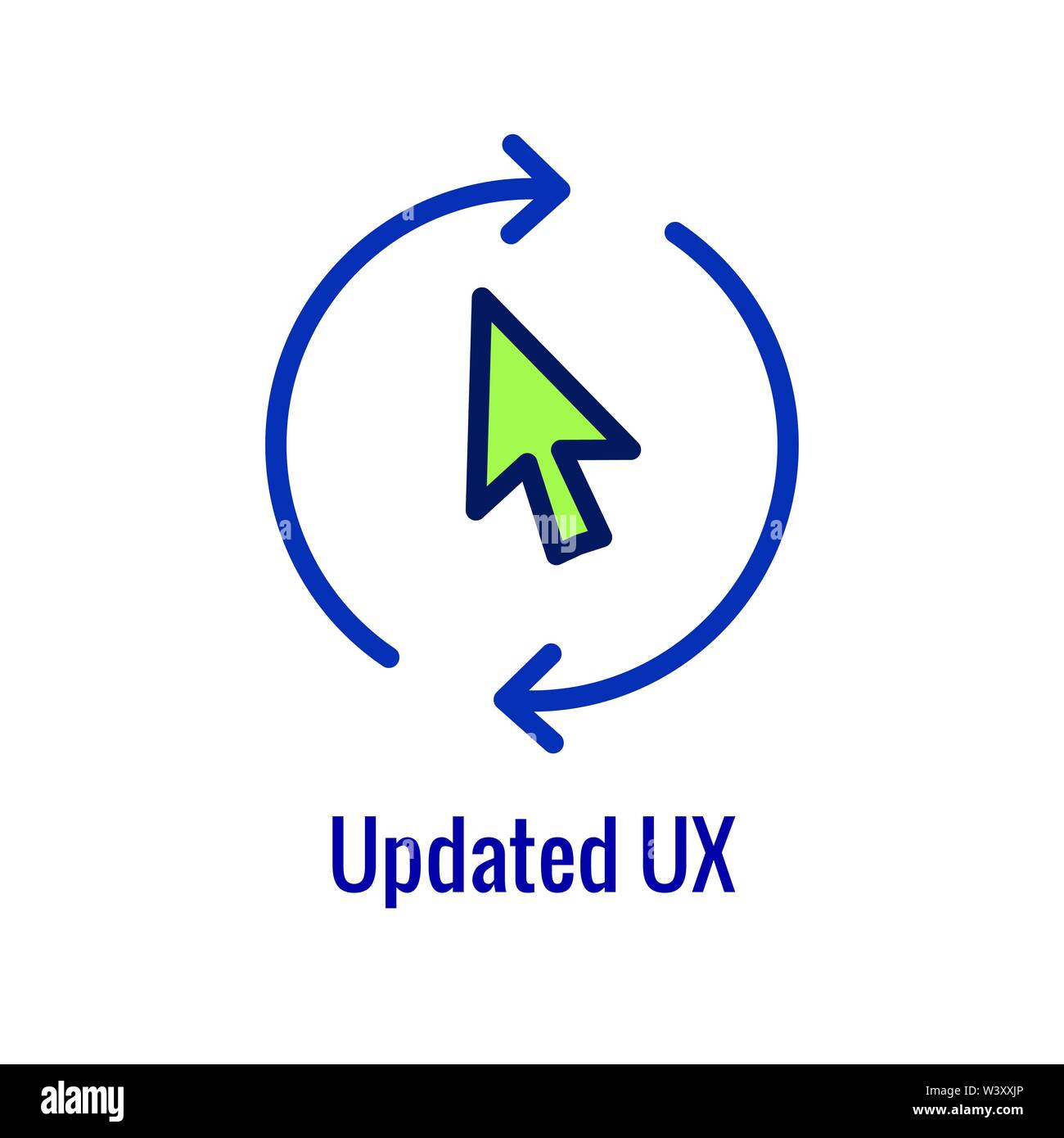 Website Update Icon - with some arrows thin line outline imagery Stock ...
