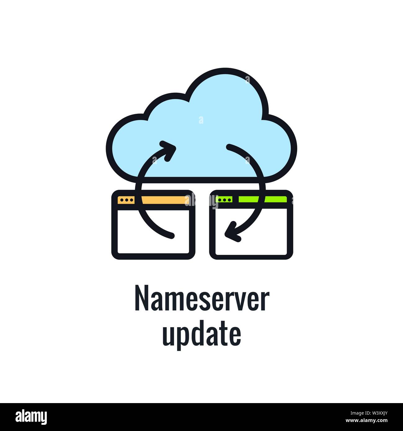 Website Data Transfer Icon - arrow imagery of transfer Stock Vector ...