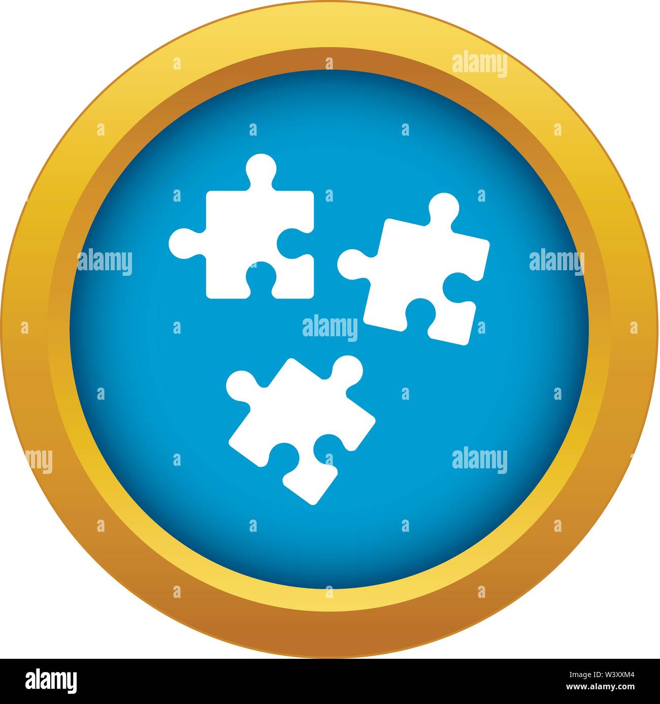 Puzzle icon blue vector isolated Stock Vector Image & Art - Alamy