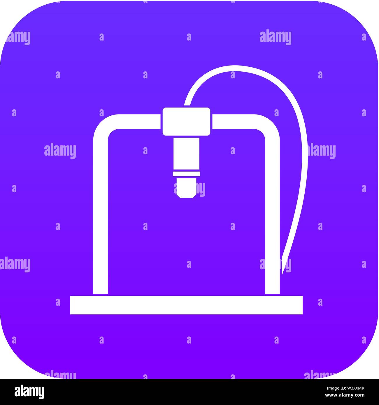 3D printer frame icon digital purple Stock Vector Image & Art - Alamy