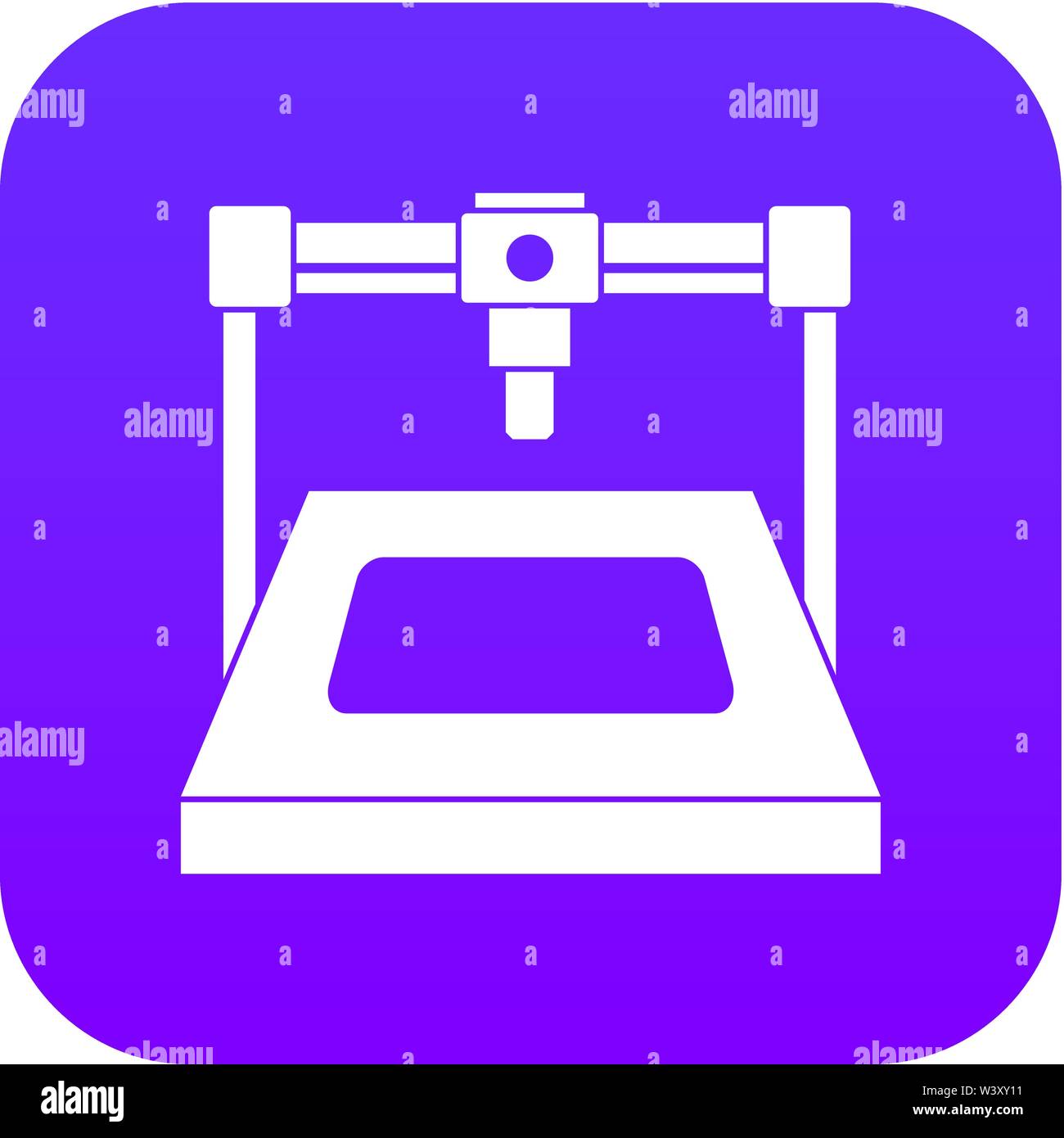 3D printer icon digital purple Stock Vector Image & Art - Alamy
