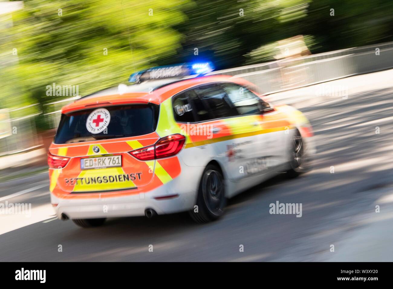 High-speed emergency ambulance, Bavaria, Germany Stock Photo - Alamy