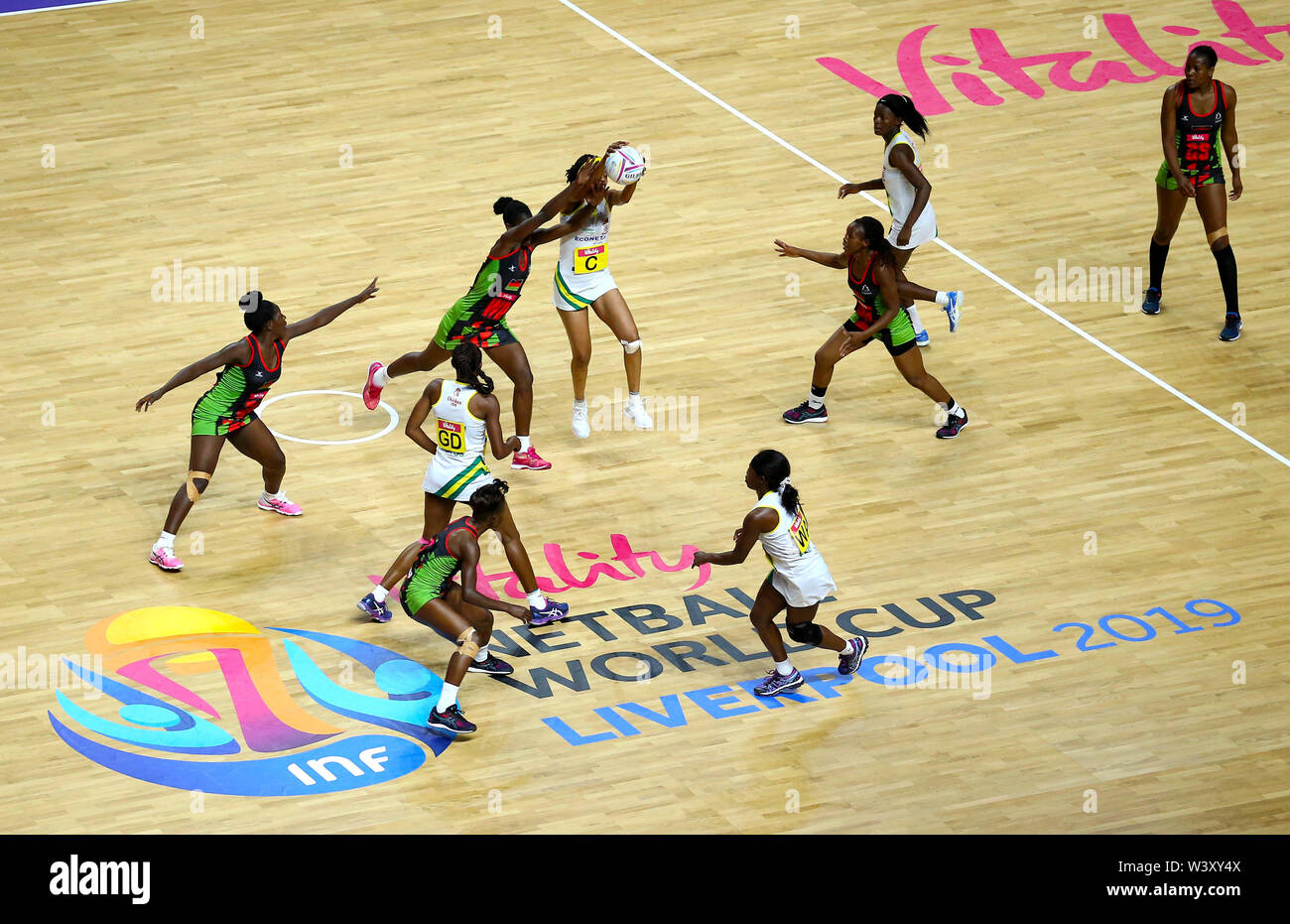 General view of match action between Malawi and Zimbabwe during the ...