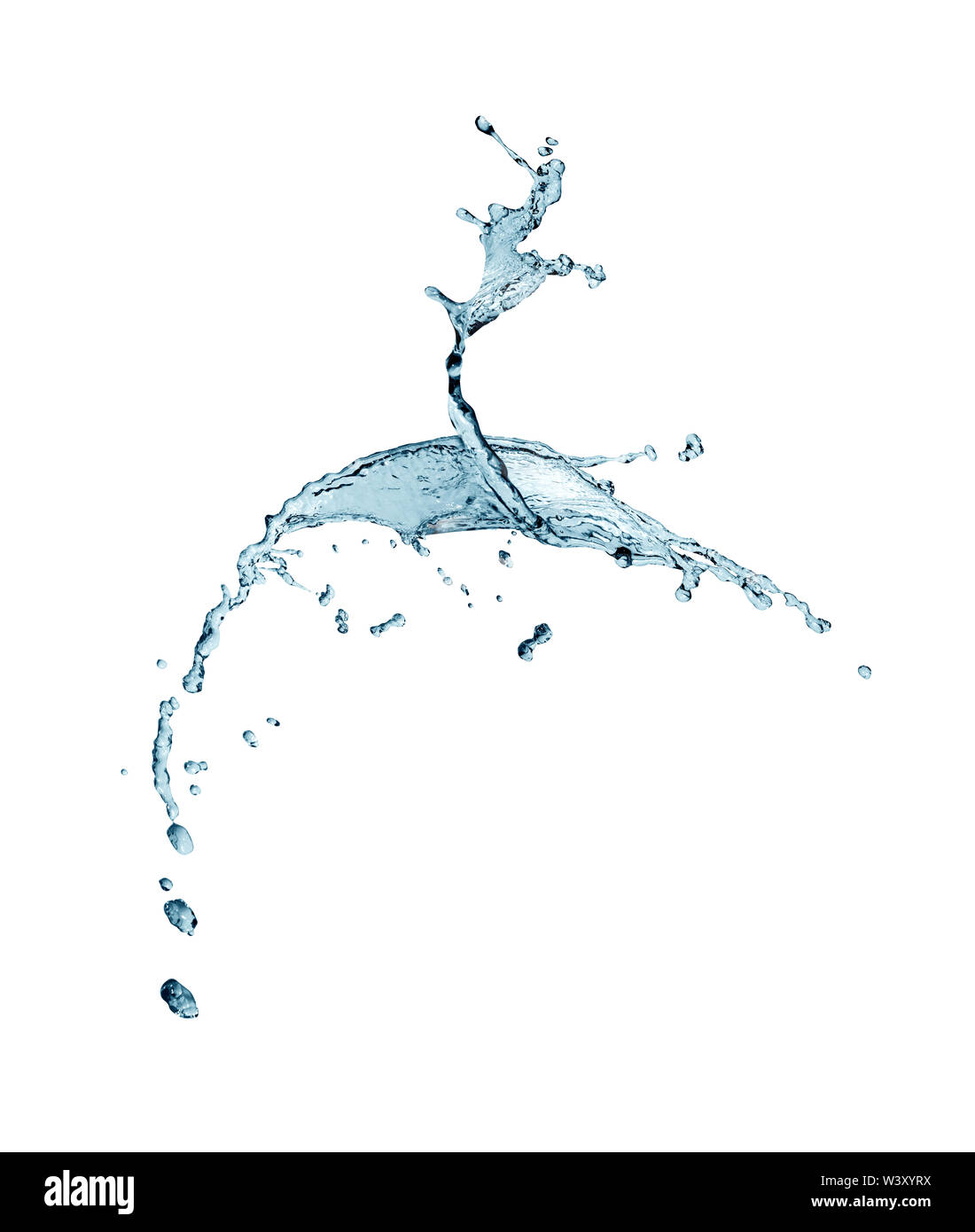 Nice abstract blue water splash on white background Stock Photo - Alamy