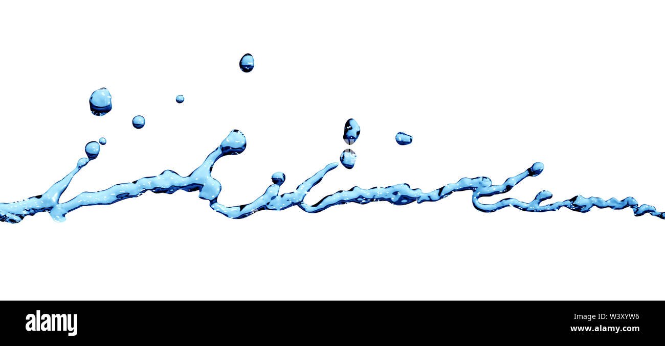 Nice abstract blue water line on white background Stock Photo - Alamy