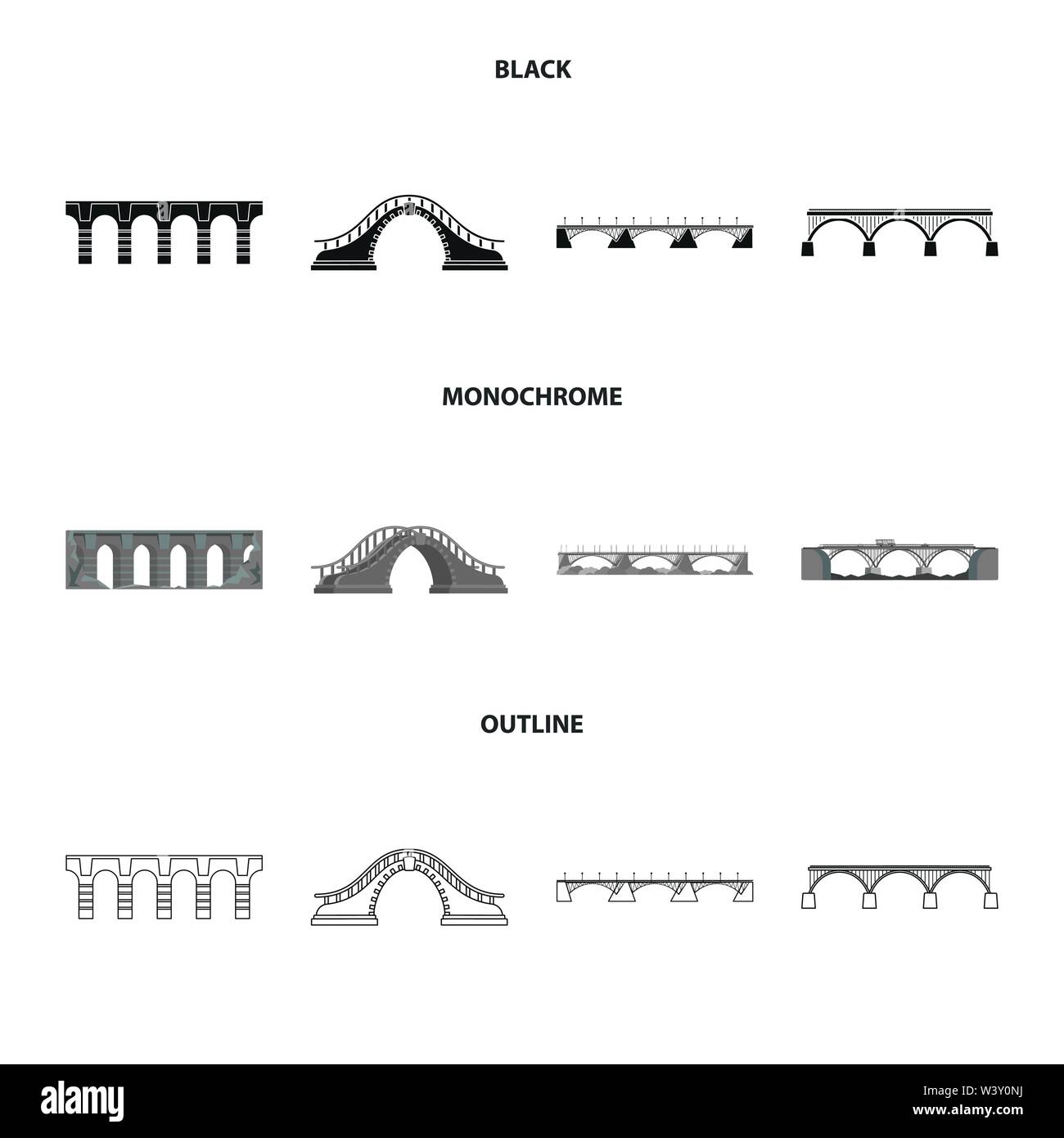 Isolated object of connection and design sign. Set of connection and side vector icon for stock ...