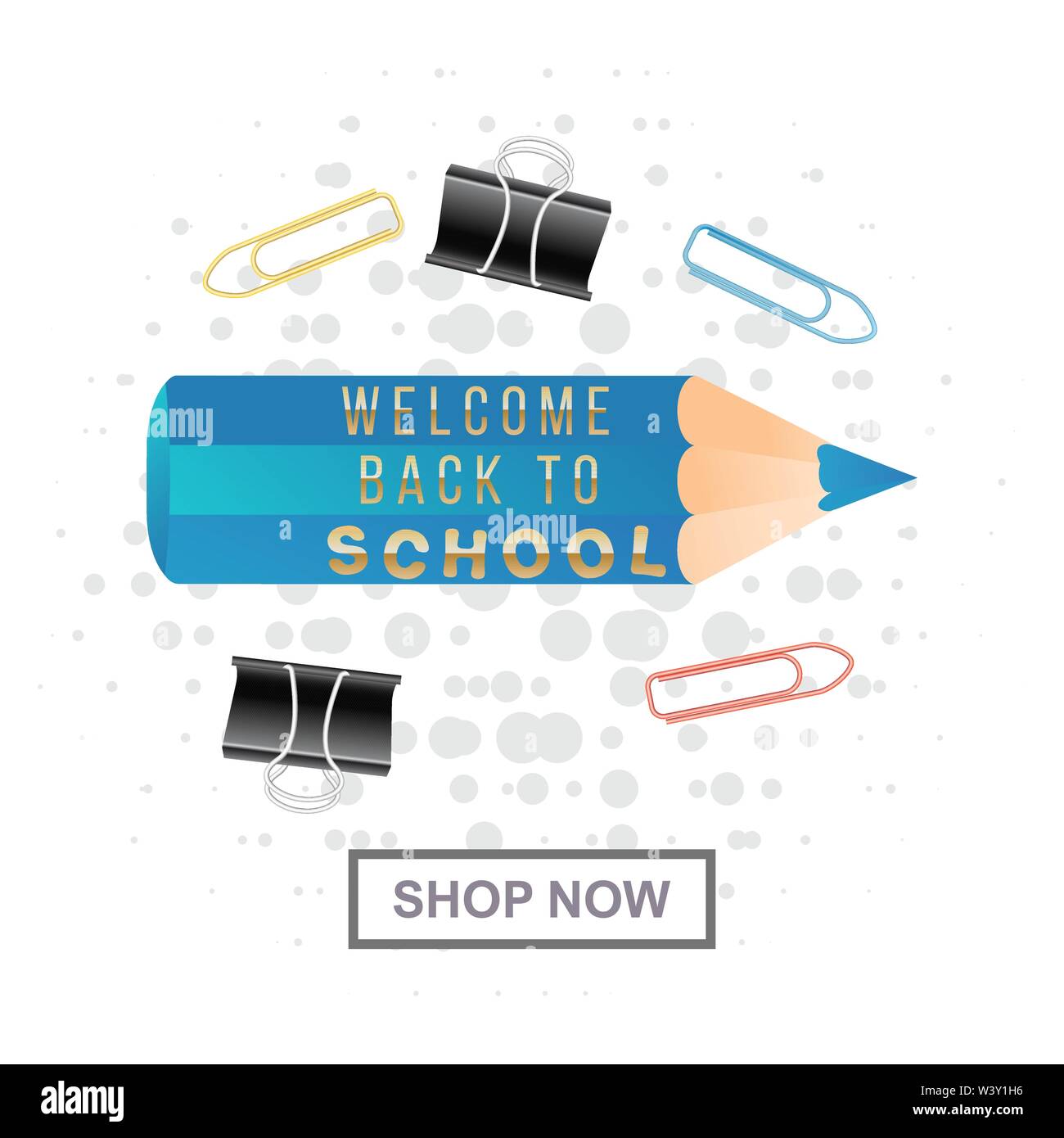 Colorful Realistic 3D Welcome Back to School Title Text with small ...
