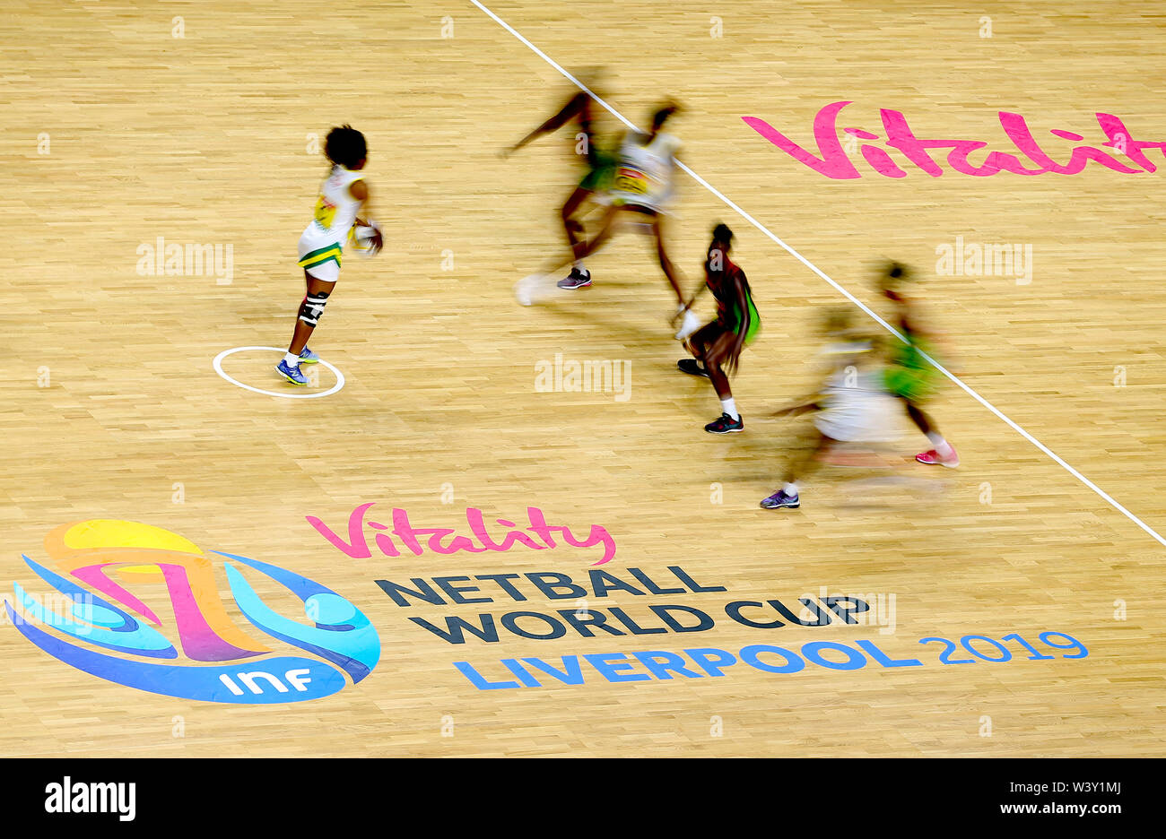 General view of match action between Zimbabwe and Malawi during the ...