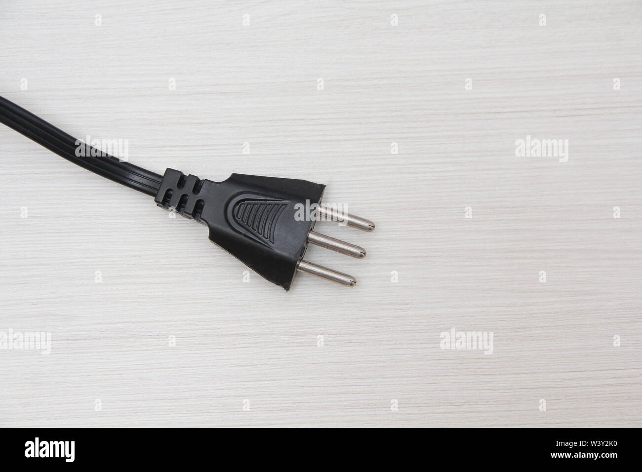 Brazilian power cable on white background Stock Photo - Alamy