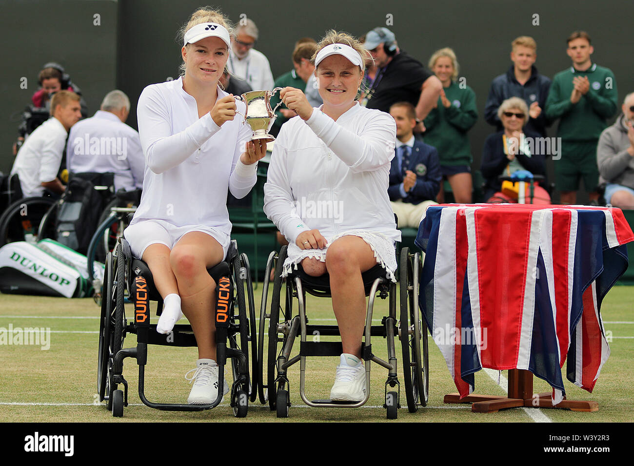(L to R) Diede de Groot and Aniek van Koot of the Netherlands win the ...